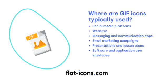 GIF icons: definition, key characteristics, uses, and examples - Flat Icons