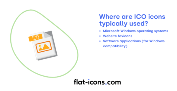 ICO icons: definition, key characteristics, uses, and examples - Flat Icons