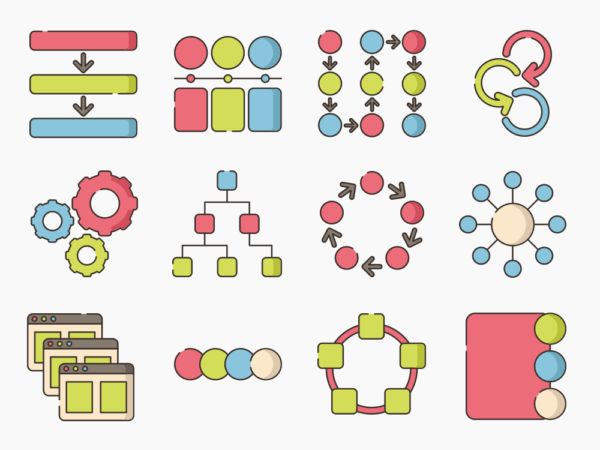 80 Data Visual Icon Set - Flat Icons